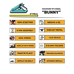 GoatGuns Miniature 1911 Historical Model Tiffany Blue | 1:2.5 Scale Diecast Metal Build Kit