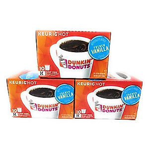 Dunkin' Donuts K-Cups French Vanilla 10 Count (Pack of 3)