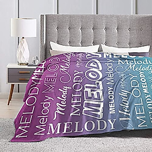 Eikione Personalized Name Blanket for Kids Adults Custom Blankets with Name for Girls Boys Gift Ideas for Birthday Wedding Christmas Valentines Day Children's Day, 60"x50"