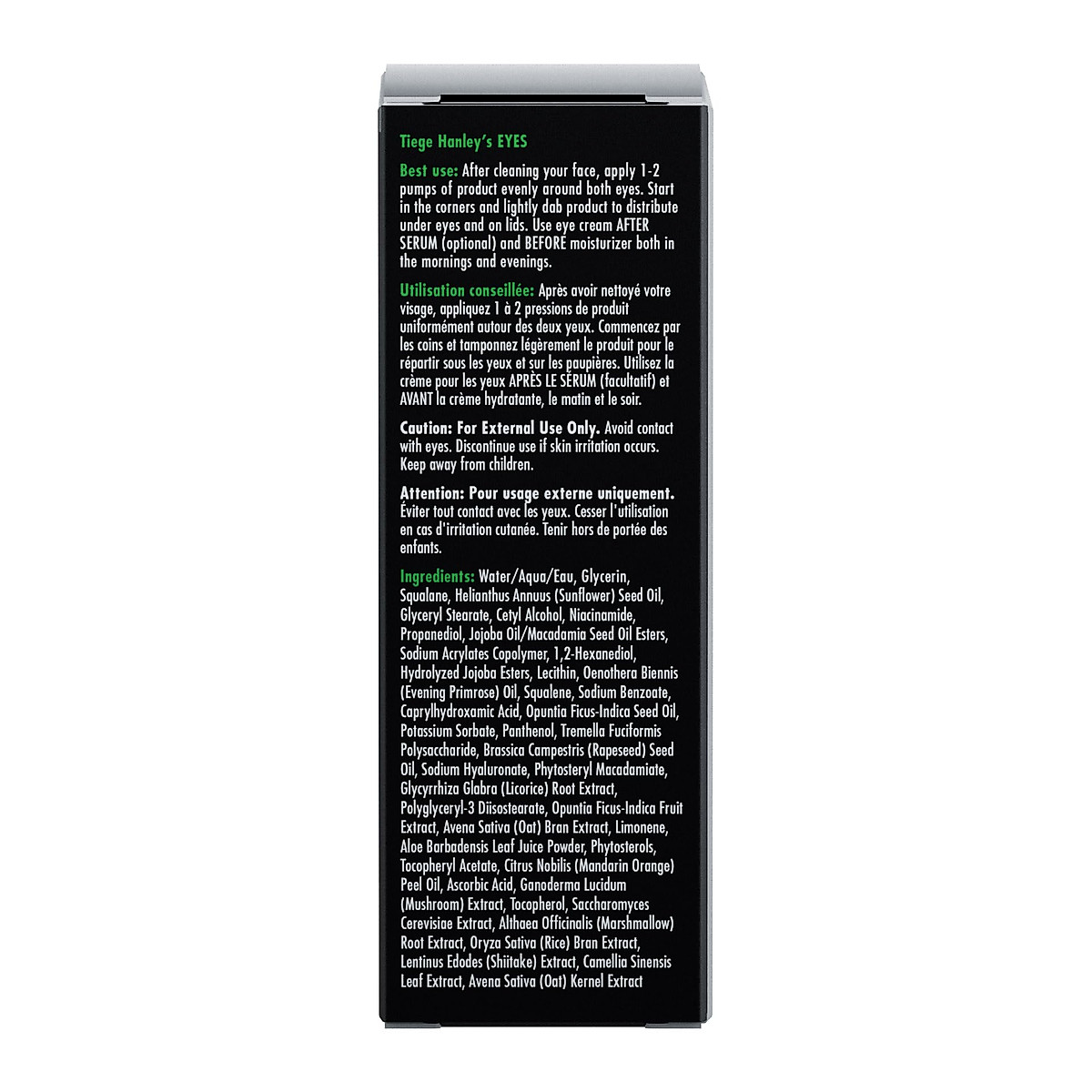 Tiege Hanley Mens Under Eye Cream for Dark Circles, EYES - Eye Cream for Puffiness & Bags Under Eyes - Firming Anti-Aging Eye Wrinkle & Fine Lines Cream - Tightening Eye Bags Treatment for Men, 0.5 Oz