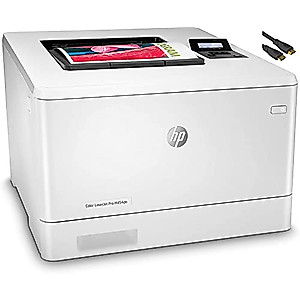 HP Laserjet Pro M454dn Wired Color Laser Printer- Print only - 2.7" Touchscreen Display, 28 ppm, Automatic 2-Sided Printing, 600 x 600 dpi, 8.5 x 1, Ethernet- WULIC Printer Cable