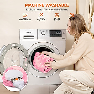 NOWWISH Heating Pad for Back Pain & Cramps Relief, XXL Extra Large Moist Heat Electric Heating Pads with Auto Shut Off, Gifts for Women, 17 ''x 33'', Pink, 17''x33'', (FY-HW1836)