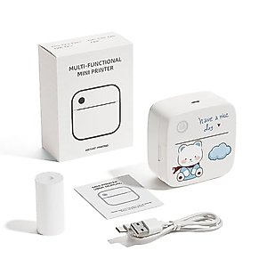 Label Printer,Mini Pocket Printer Portable Thermal Instant Photo Printing Label Maker Machine BT Wireless Connect Compatible with Android or iOS APP Support Receipt Label Memo Sticker Notes