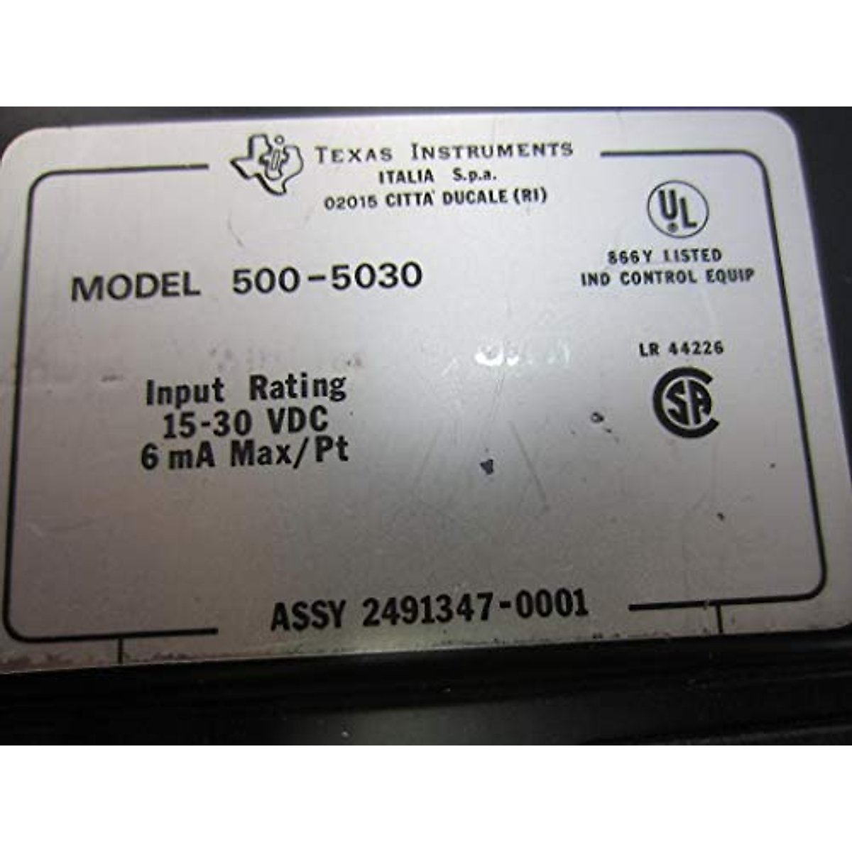 Texas Instruments 500-5030 LVDC Input Module T97078