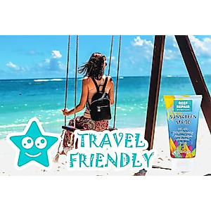 Reef Safe Sunscreen SPF 30 (2 Pack) - Natural, Travel Size, Water Resistant 40 Minutes, Moisturizing, Broad Spectrum UVA/UVB Coral Friendly Mineral Suncream from Reef Repair