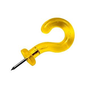 Pinhooks Value Bubblegum Assortment Push Pin 40-Pack Wall Hooks, Primary Blue/Red/Yellow/Clear