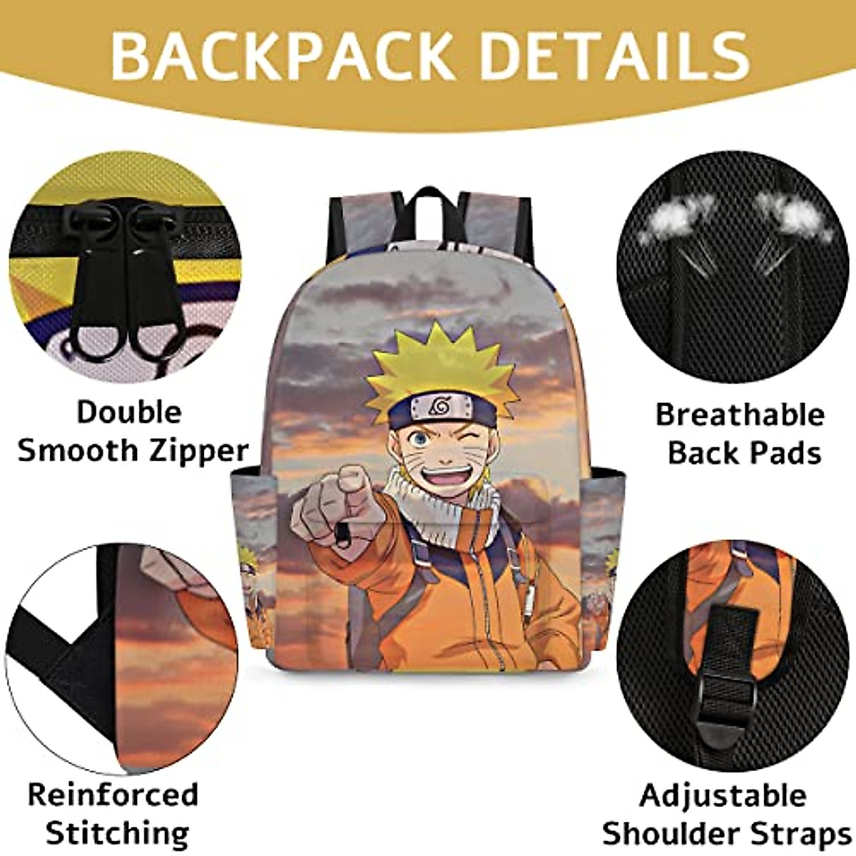 Cartoon student shoulder bag, large capacity, fashionable and youthful cute school bag (Anime style 2)