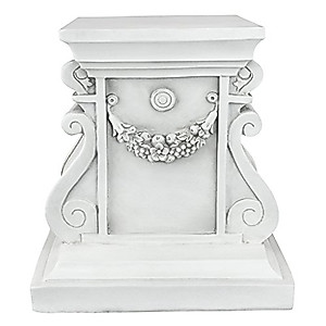 Design Toscano NG314105 Classic Statuary Garden Plinth Base Riser, Medium, antique stone