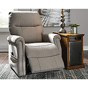 Signature Design by Ashley Markridge Modern Electric Power Lift Recliner for Elderly, Gray