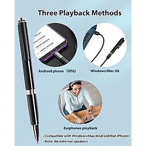 64GB Digital Voice Recorder - 3072Kbps, XIXITPY Voice Activated Recorder with PCM Noise Reduction for Lectures Meetings Classes, Audio Recorder for Portable MP3 Playback