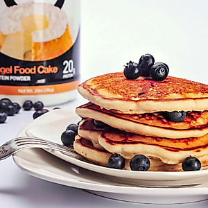 Devotion Nutrition Protein Powder Blend | Gluten Free, Keto Friendly, No Added Sugars | 1g MCT | 20g Whey & Micellar Protein | 12 Single Serving Packets (Angel Food Cake)