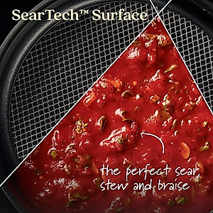 Anolon X Hybrid Nonstick Induction Saute Pan With Lid, 3.5 Quart - Charcoal Gray