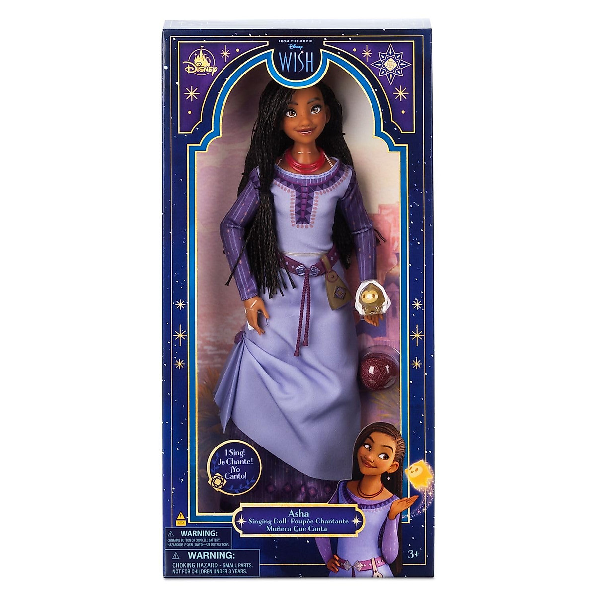 Disney Store Official Asha Singing Doll – Wish - 11 inch - Mesmerizing Melodies with Authentic Look - Interactive Music Play - Ideal Gift for Music Lovers & Collectors