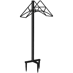 Artigarden Garden Hose Holder - Free Standing Metal Water Hose Stand Heavy Duty Flexible Pipe Storage Hanger Organizer for Lawn & Yard