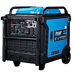 Pulsar PGD95BISCO Super Quite Dual Fuel 9500W Home Use Backup Portable Inverter Generator With Remote Control and electric start (CO, low battery and low oil Shutoff), RV ready