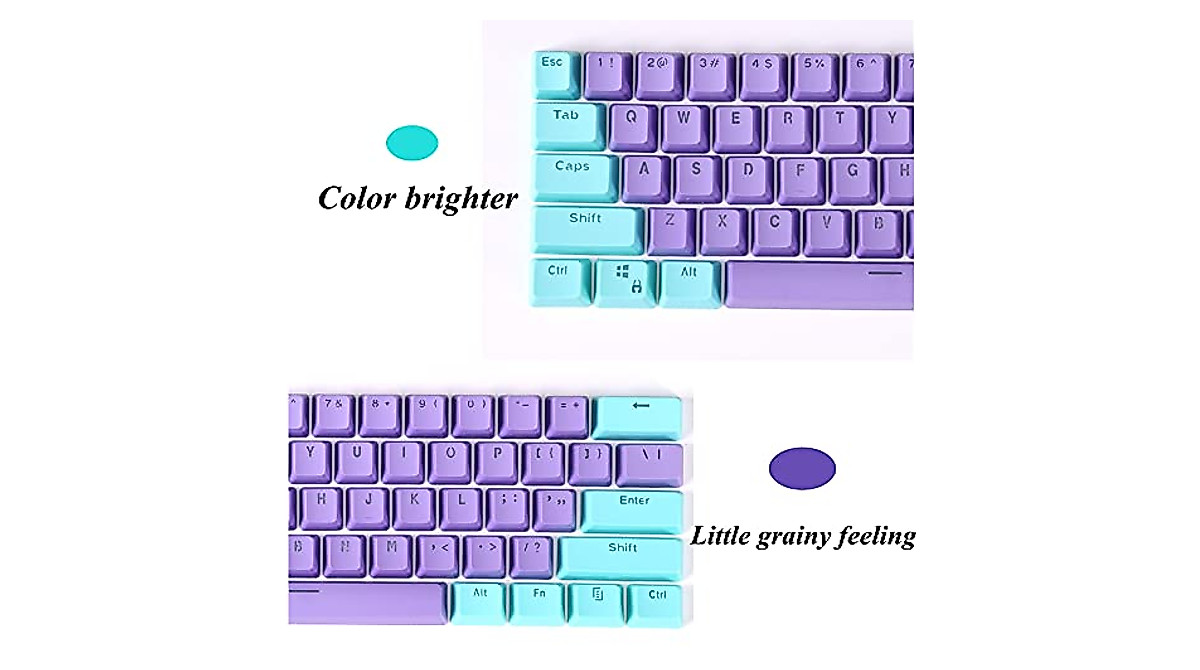 Mosptnspg 61 Key PBT Gaming Keycaps - High Quality