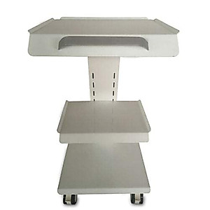 3-Tier Utility Medical Cart Stainless Steel Hospital Medical Dentistry Trolley Portable Mobile Beauty Salon Rolling Cart Tool Instrument Station Storage Trolley Care Cart (410x360x770mm)