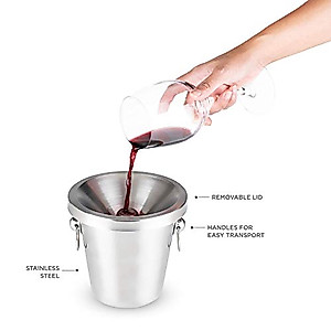 True Stainless Steel Spittoon for Wine, Whiskey, Cocktails, Alcohol Tasting Spit Cup – Savor, Set of 1, Silver Spitter