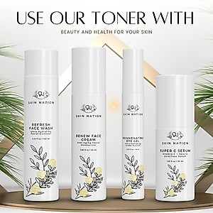 Refreshing Toner for Face with Rose Water and Organic Aloe for True Moisturization, Gentle Pore Cleaner & Pore Minimizer for Face, Hydrating Toner, Cruelty Free, Paraben Free, Skincare 4.0 Fl Oz