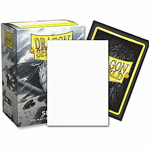 Dragon Shield Standard Size Card Sleeves – Matte Dual Snow 100CT – MTG Card Sleeves are Smooth & Tough – Compatible with Pokemon, Yugioh, & Magic The Gathering