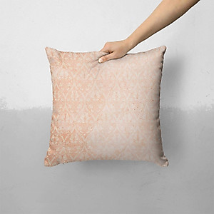 iiRov Grunge Tangerine Pattern of Royalty - Custom Decorative Home Decor Indoor or Outdoor Throw Pillow Cover Plus Cushion Set for Sofa, Bed or Couch (Pillow CASE Cover Plus Cushion)