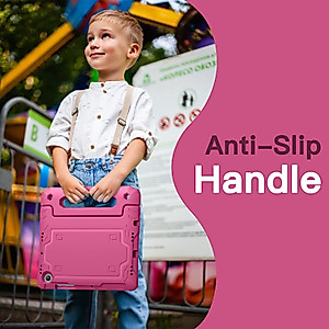 JETech Kids Case for Samsung Galaxy Tab A8 10.5-Inch 2022 (SM-X200/X205/X207) with Built-in Screen Protector, Shockproof Full-Body Handle Stand Tablet Protective Cover (Plum)