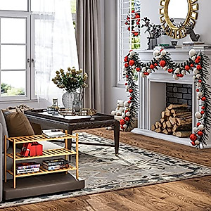 Furshus 3-Tier Bamboo Shoe Rack for Entryway, Stackable | Heavy Duty | Multi-Function, Free Standing Shoe Racks for Bedroom Hallway Closet