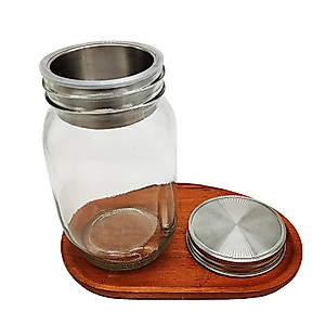 304 SS Salad Divider Cups Separate Vegetable and Dressing for 3.38 Inch Wide Mouth Mason Jar Salad Bowl, NO JAR QurHapzy (2 Pack)