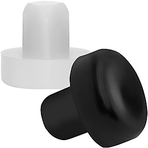 Project Patio Swivel Rocker Chair 1/2" Nylon Stem Bumper Outdoor Furniture Floor Protector Feet - 25 Pack - Black