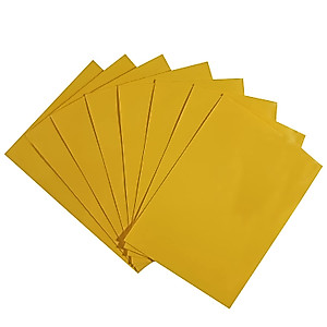 50PCS Outer Card Sleeves for Standard Size Cards Game Cards Idol Photos Protector (66x91mm) (Yellow)