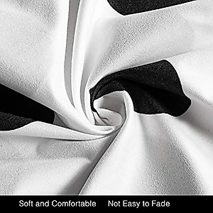 NTBAY Microfiber Twin Duvet Cover Set, 2 Pieces Ultra Soft Polka Dots Printed Comforter Cover Set with Zipper Closure and Corner Ties, Black and White