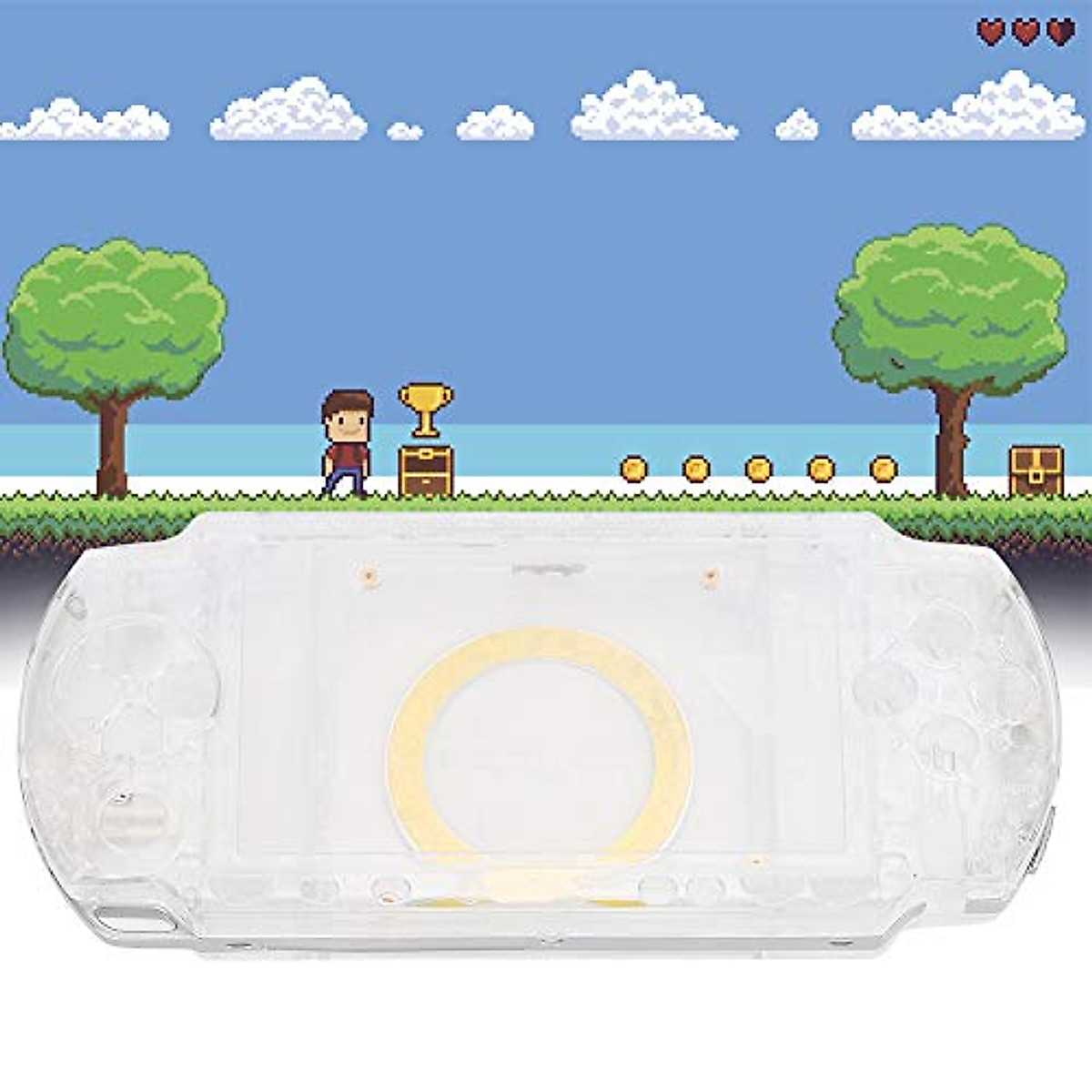 01 02 015 Console Case, Simple and Compact Game Console Replacement Shell with Screwdriver for Game Accessories(Transparent)