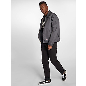 Dickies mens Unlined Eisenhower Jacket work utility outerwear, Charcoal, Large US
