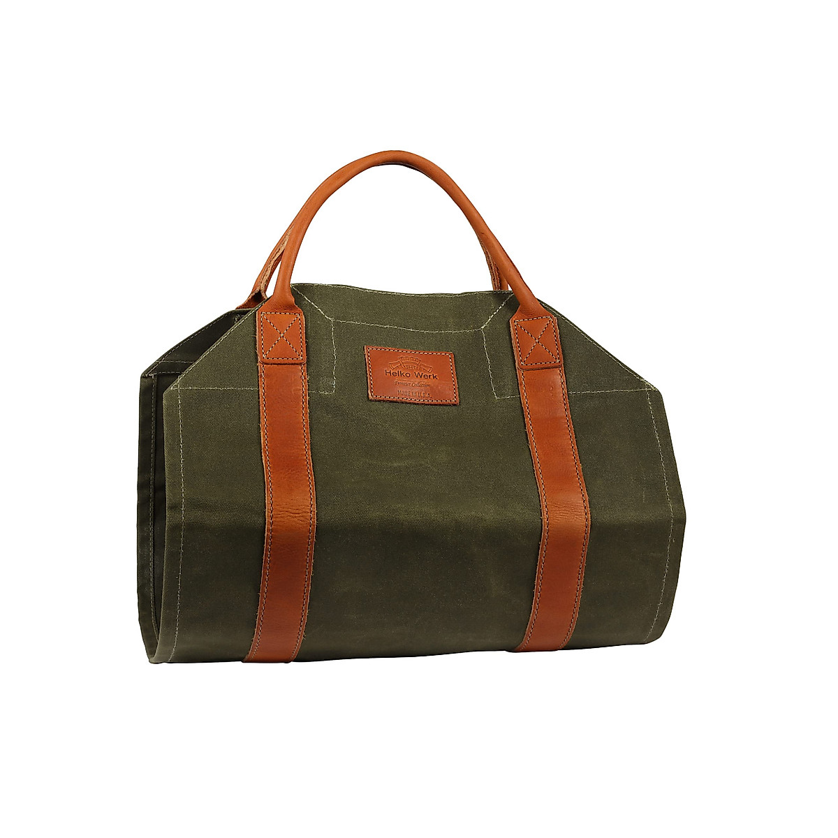 1844 Helko Werk Germany Frontier Collection Canvas Log Carrier - Firewood Holders and bags for Fireplace Logs - Made in USA (Log Carrier Green) #8755G
