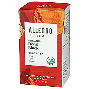 Allegro Tea, Organic Decaf Black Tea Bags, 20 ct