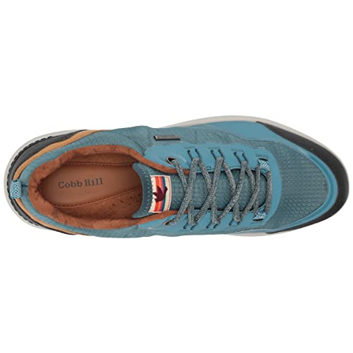 Cobb Hill Women's Skylar Mesh Lace Walking Shoe, Teal Waterproof, 7