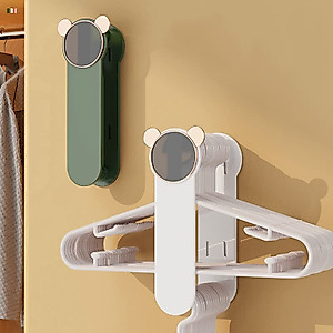 Wall Mounted Hanger Organizer, Expandable Clothes Hanger Storage Rack, No Drilling, Space Saving, Foldable Hanger Holder for Home, Closet, Laundry Room
