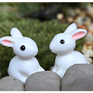 Fashionclubs Miniature Garden Ornaments, 24pcs Miniature Ornaments Kit Set Fairy Garden Figurines Accessories for DIY Dollhouse Plant Pot Decoration,with 1pcs Tweezer