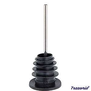 (Pack of 12) Stainless Steel Curved Liquor Bottle Pourer, Speed Pourer with Gooseneck Spout, Liquor Pour Spouts by Tezzorio