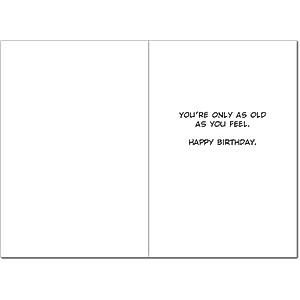 NobleWorks - 1 Awesome Birthday Greeting Card - Cartoon Art, Happy Funny Bday Note - Old-age Dwarves 4729