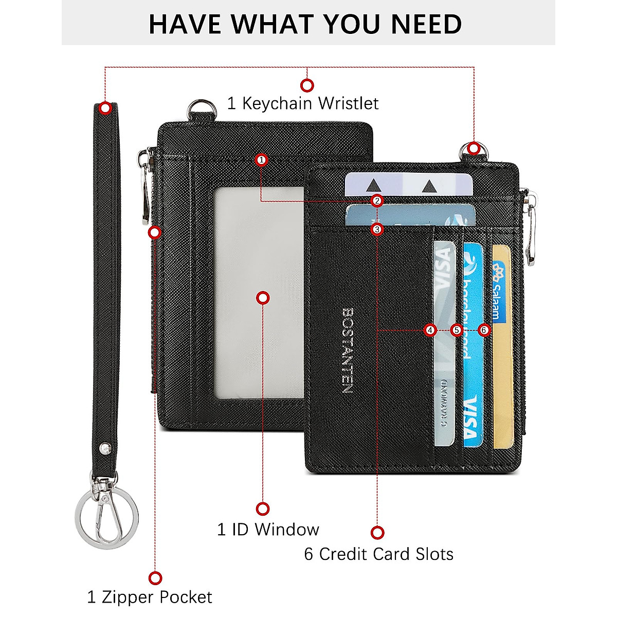 BOSTANTEN Small Wallet For Women ＆ Backpack for women