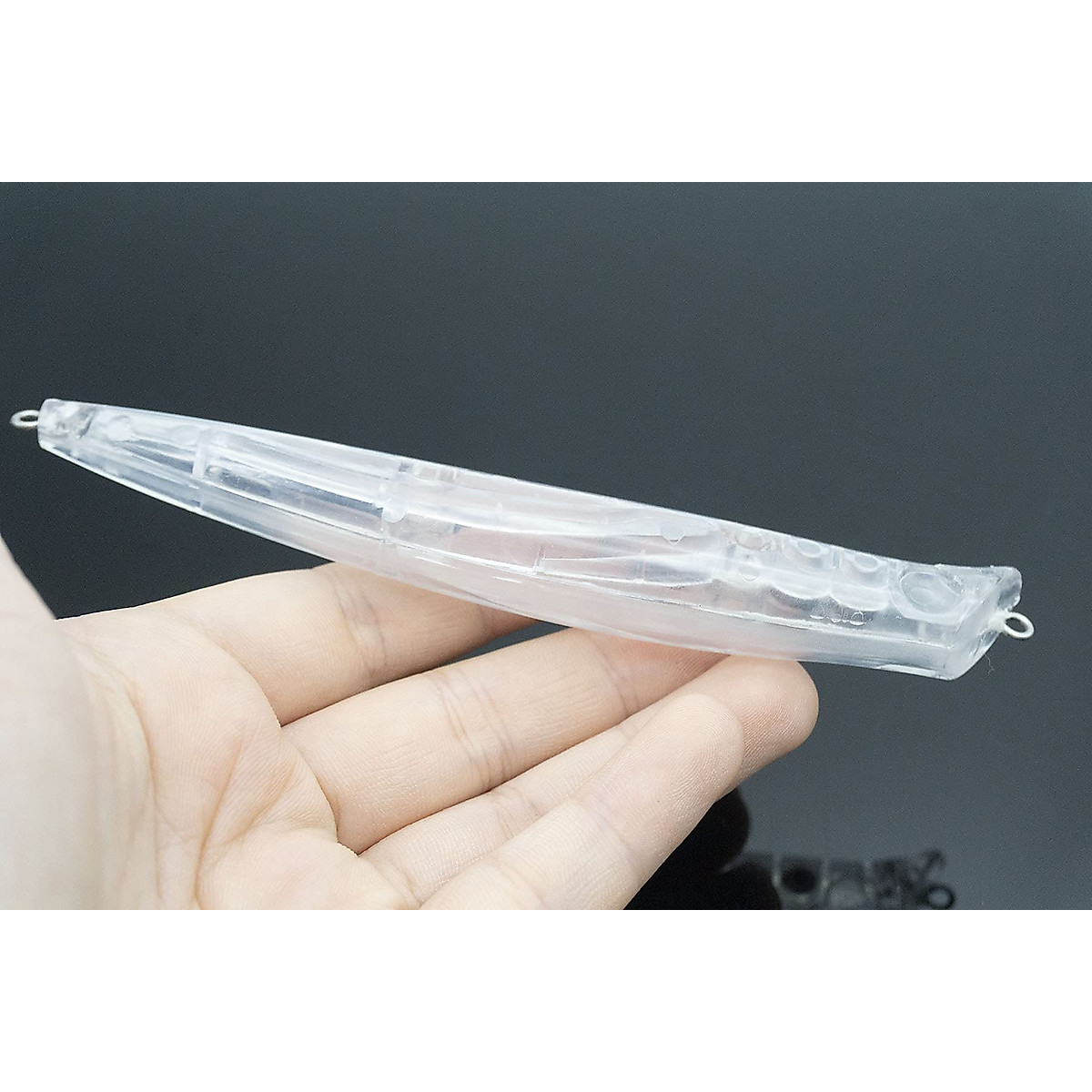 10PCS Unpainted Lure Blanks 13.73g 13cm with 7mm Free Fishing Eye Crankbait Simulation Blank Body Clear Hard Baits Trout Salmon Minnow Lure Popper Lures Topwater Freshwater 7mm 8055