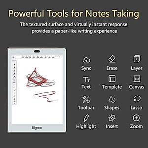Bigme S6 Color + Ereader 7.8'' E-Ink Screen ePaper Tablet 6G 128GB eBook Reader Support Google Play Notetaking Tablet with Stylus and Cover