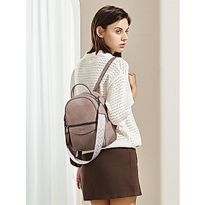 CLUCI Mini Backpack Purse for Women Fashion Leather Small Backpacks Ladies Shoulder Backpack Convertible Handbags Light Brown