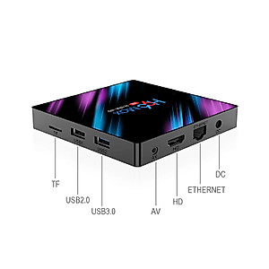 Xilibod Android 10.0 H96 Max TV Box 4GB RAM 32GB ROM, Penta-Core Mali-450, RK3318 Quad-Core 64bit Cortex-A53, H.265 Decoding 2.4GHz/5GHz WiFi Smart TV Box - Model No.: H96max 4GB 32GB