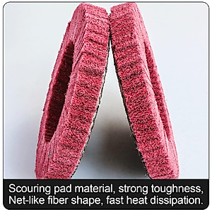 FPPO 5Pcs 4.5" x 7/8" Nylon Fiber Flap Disc Polishing Grinding Wheel,Scouring pad Buffing Wheel for Angle Grinder, Polishing Tools (Grit 320)