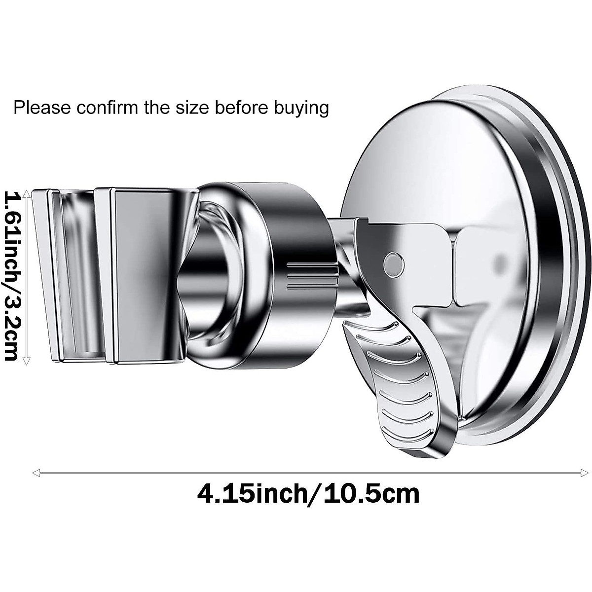 Shower Head Holder Suction Cup Handheld Showerhead Bracket Adjustable Height Shower Holder, Removable Handheld Wand Holder Wall Mounted Suction Bracket