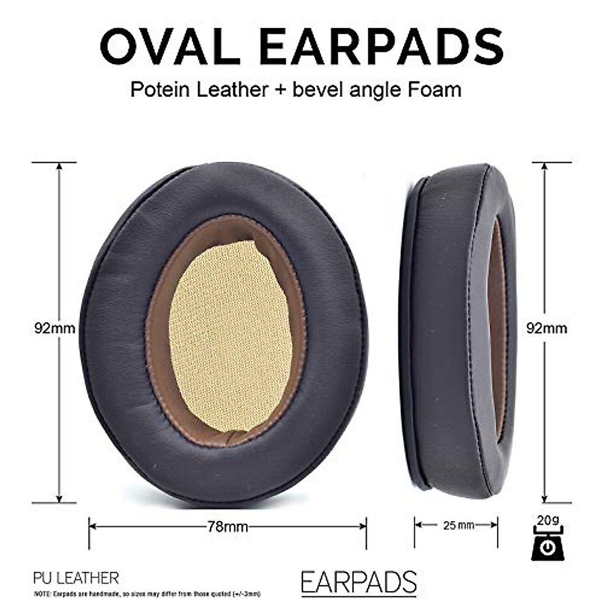 Momentum 2 Ear Pads - Replacement Ear Cushion Compatible with Sennheiser HD1 Momentum 1 Momentum 2.0 (M2) Wireless Over Ear Headphones