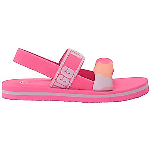 UGG K Zuma Sling Camopop Flat Sandal, Taffy Pink, 12 US Unisex Little Kid