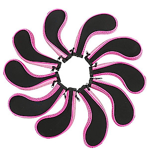 VGEBY1 Iron Head Covers, 10Pcs Neoprene Waterproof Wear Resistant Putter Protector Case Golfer Accessory()